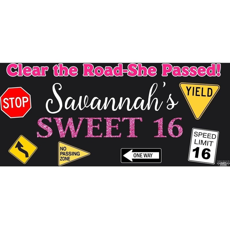 Banner - Custom Deluxe Birthday Driver License - Festive LED Party ...